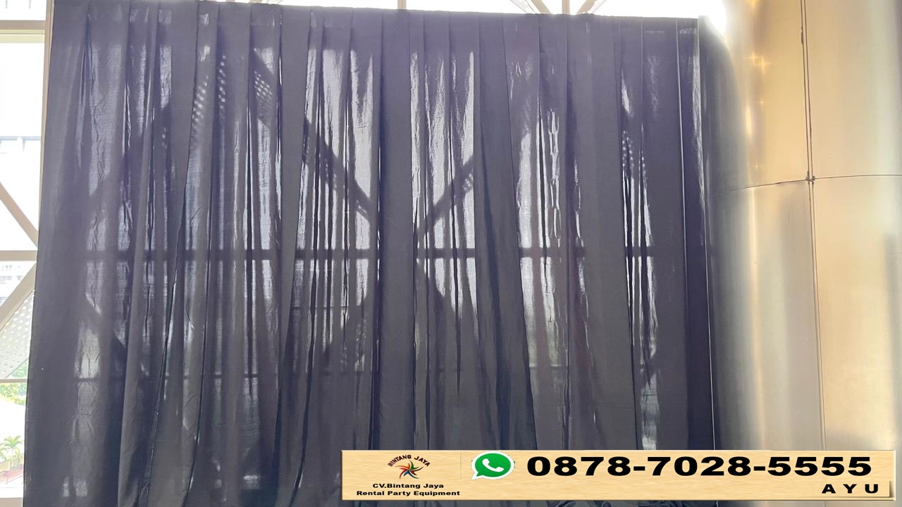 Pusat jasa sewa tirai hitam atau black curtain Jakarta